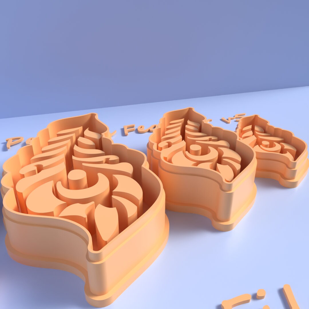 Digital STL File | Peacock Feather Cutters 3 Sizes Version 5 | 3 Files ...