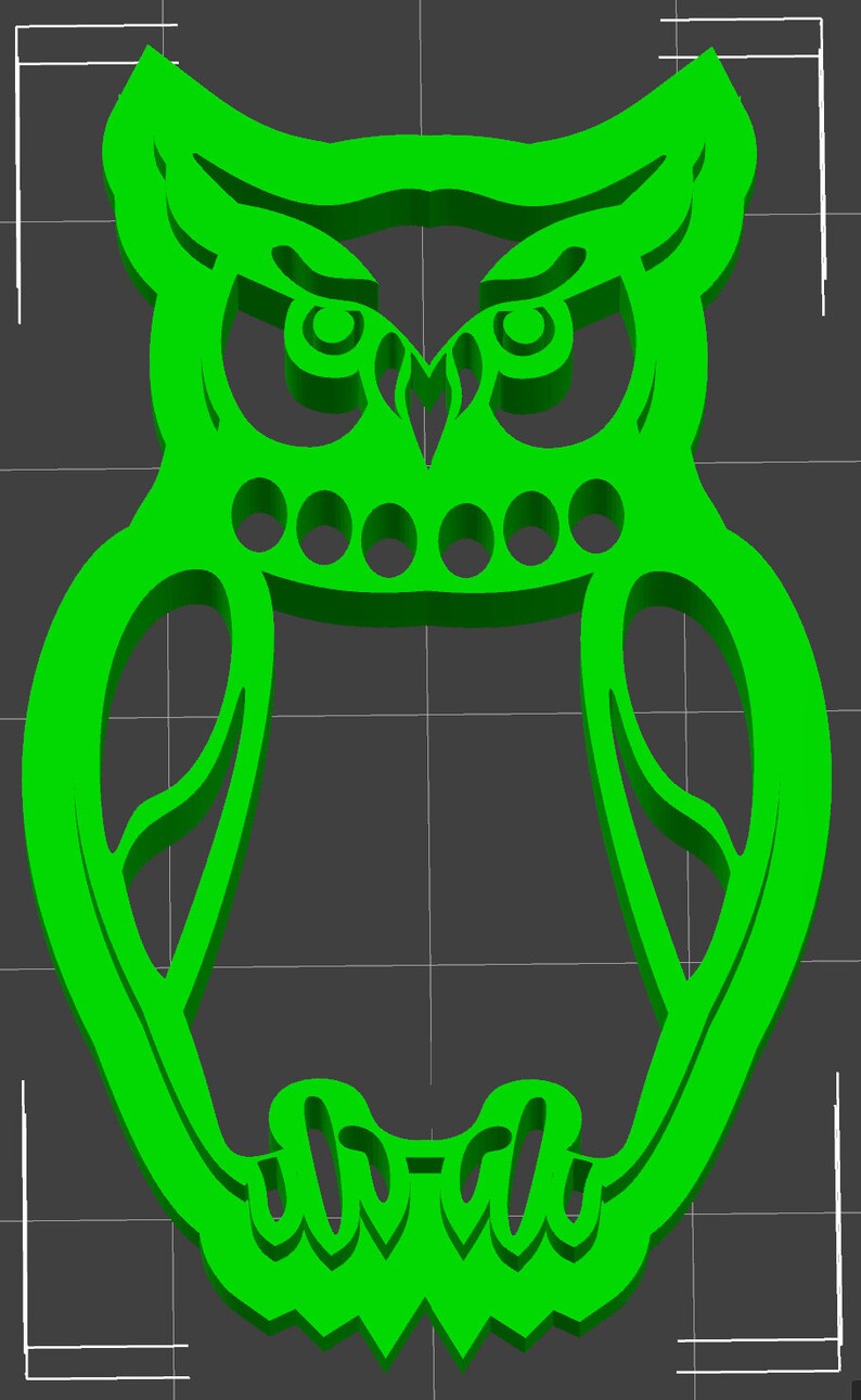 Digital STL File | Owl Polymer Clay Cutter With Embossing and Debossing ...