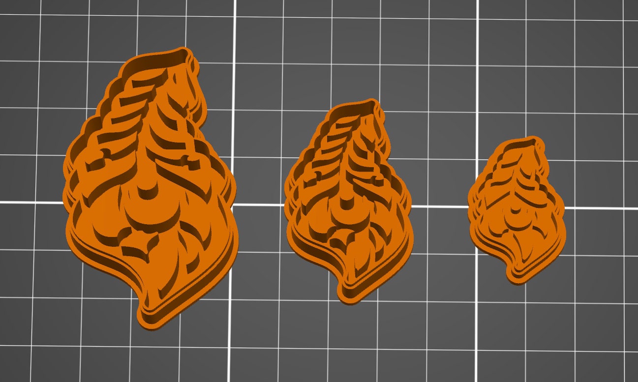 Digital STL File | Peacock Feather Cutters 3 Sizes Version 5 | 3 Files ...