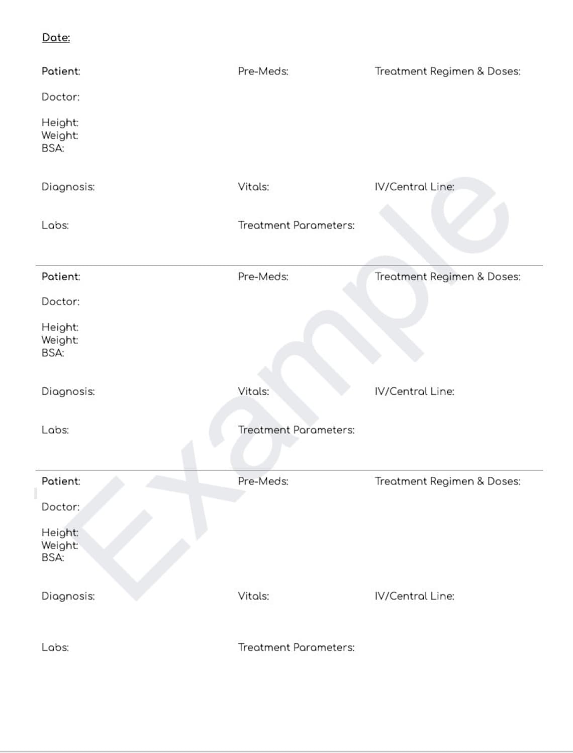 Outpatient Oncology Nurse Report Sheet - Etsy