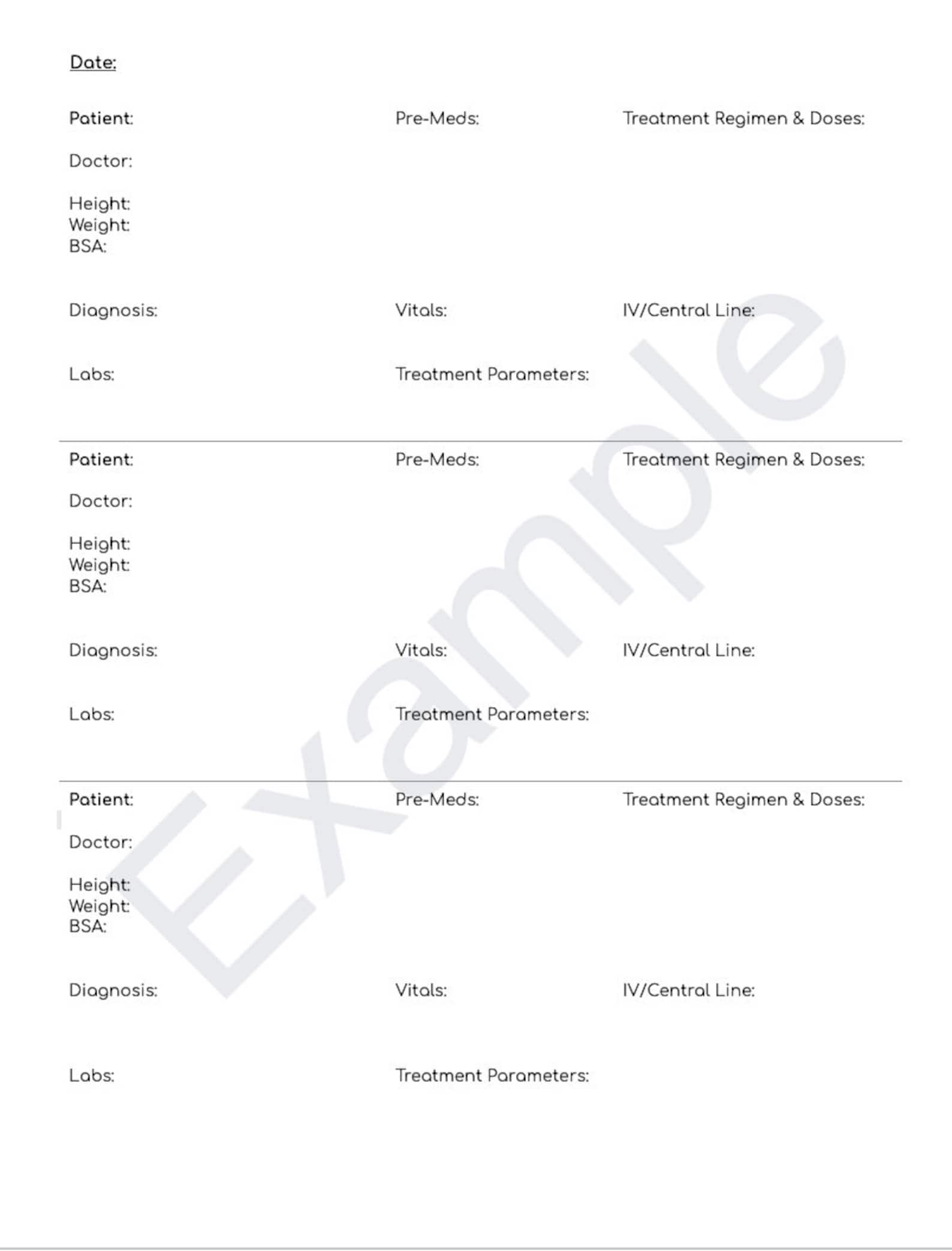 Outpatient Oncology Nurse Report Sheet - Etsy
