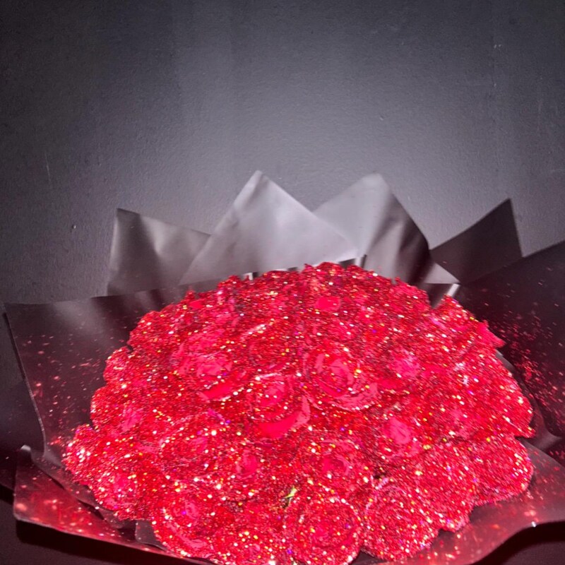 Glitter Roses Bouquet - Etsy