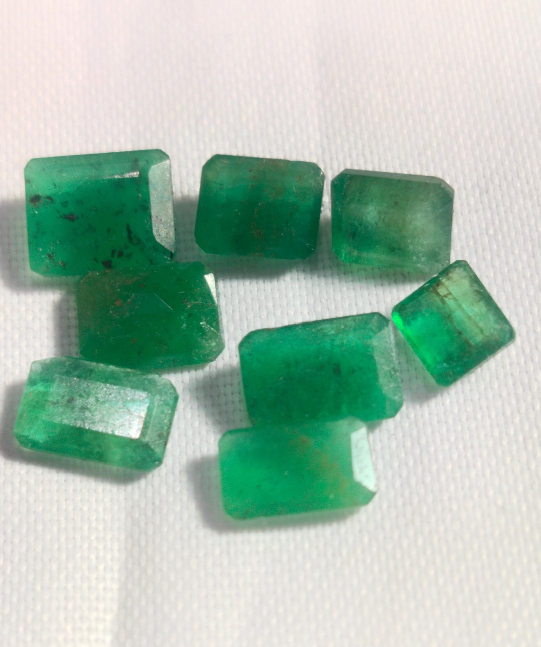 Emerald, Natural Emerald, Rectangle Shape Emerald Lot, Faceted Emerald ...