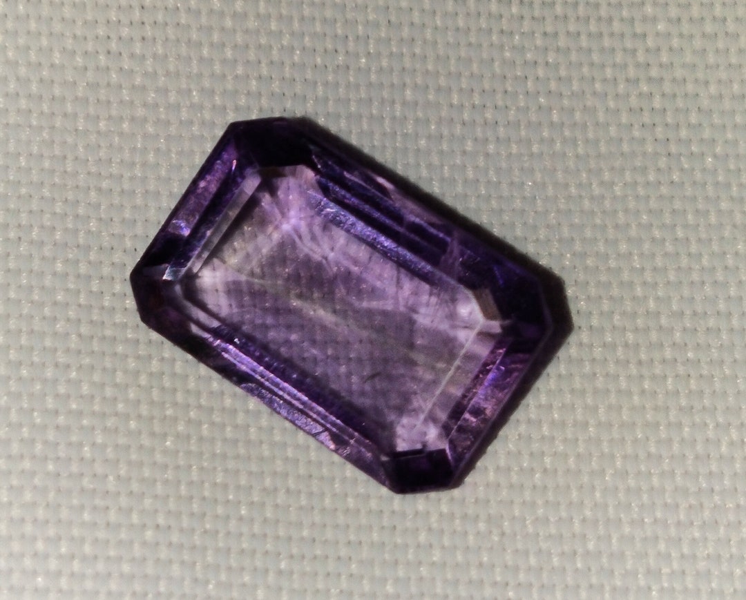Buy Natural Amethyst Rectangle Shape Faceted Cut Loose Gemstone for ...