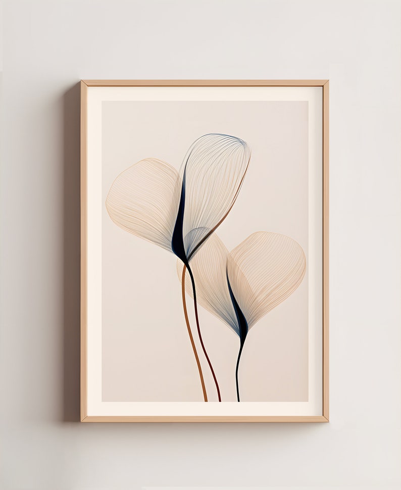 Wabi Sabi Wall Art, Japandi Wall Art, Botanical Lines, Minimalist Decor ...