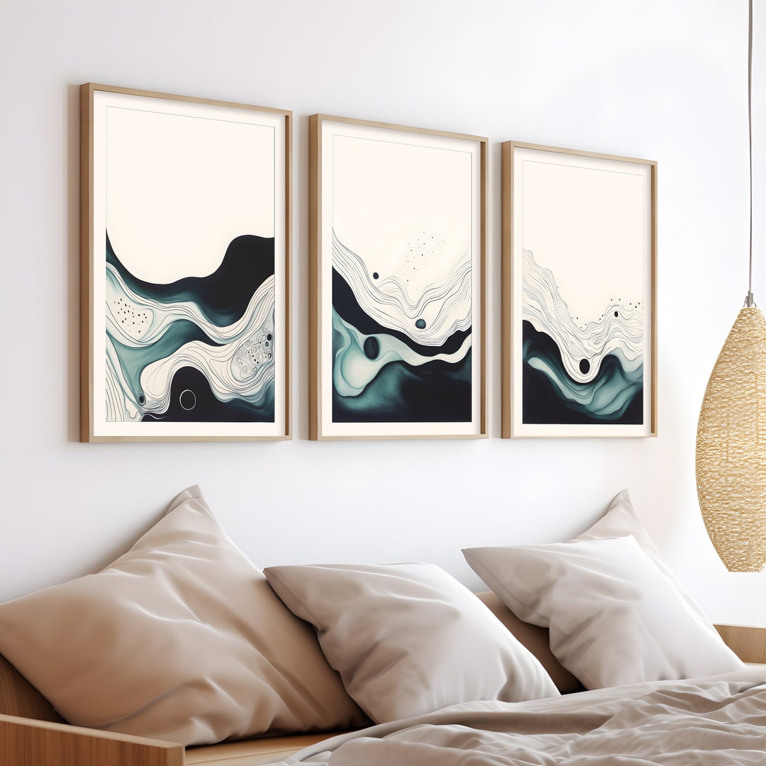 Japandi Wall Art 3 Piece Wall Art Triptych Wall Art Zen - Etsy