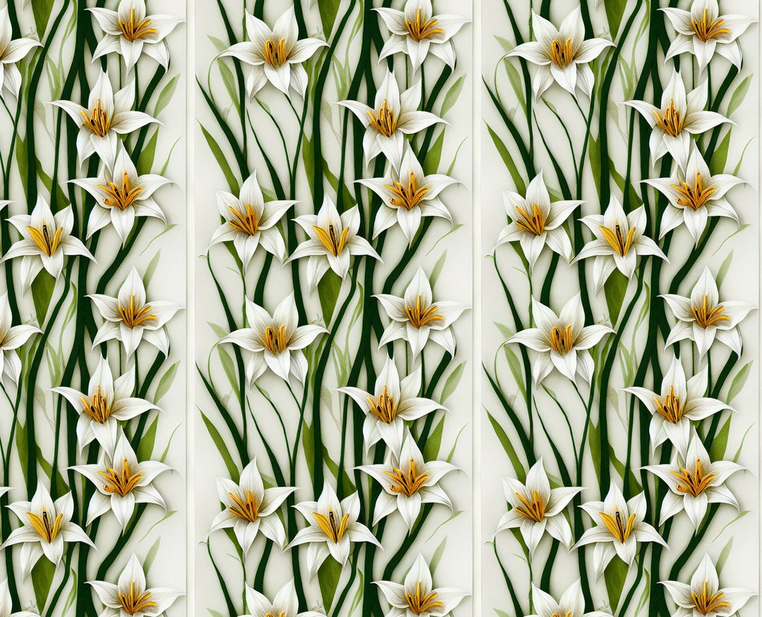 Beautiful Lily Blossom Pattern for DIY Crafts and Home Decor - Etsy