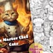 50 Master Chef Cats Coloring Pages, Adults & Childs Coloring Book ...