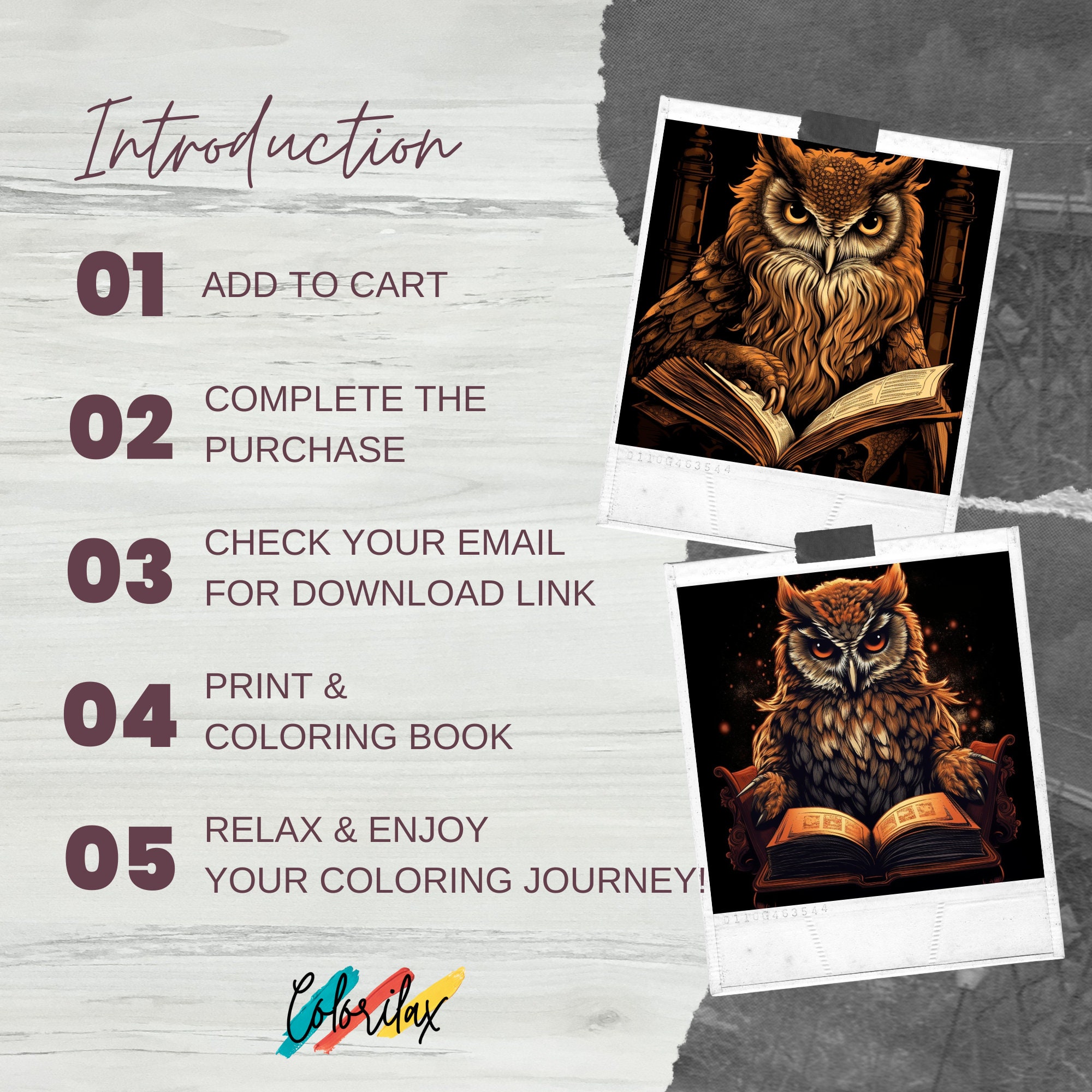 50 Nostalgic Wise Owl Coloring Pages, Adults & Childs Coloring Book ...