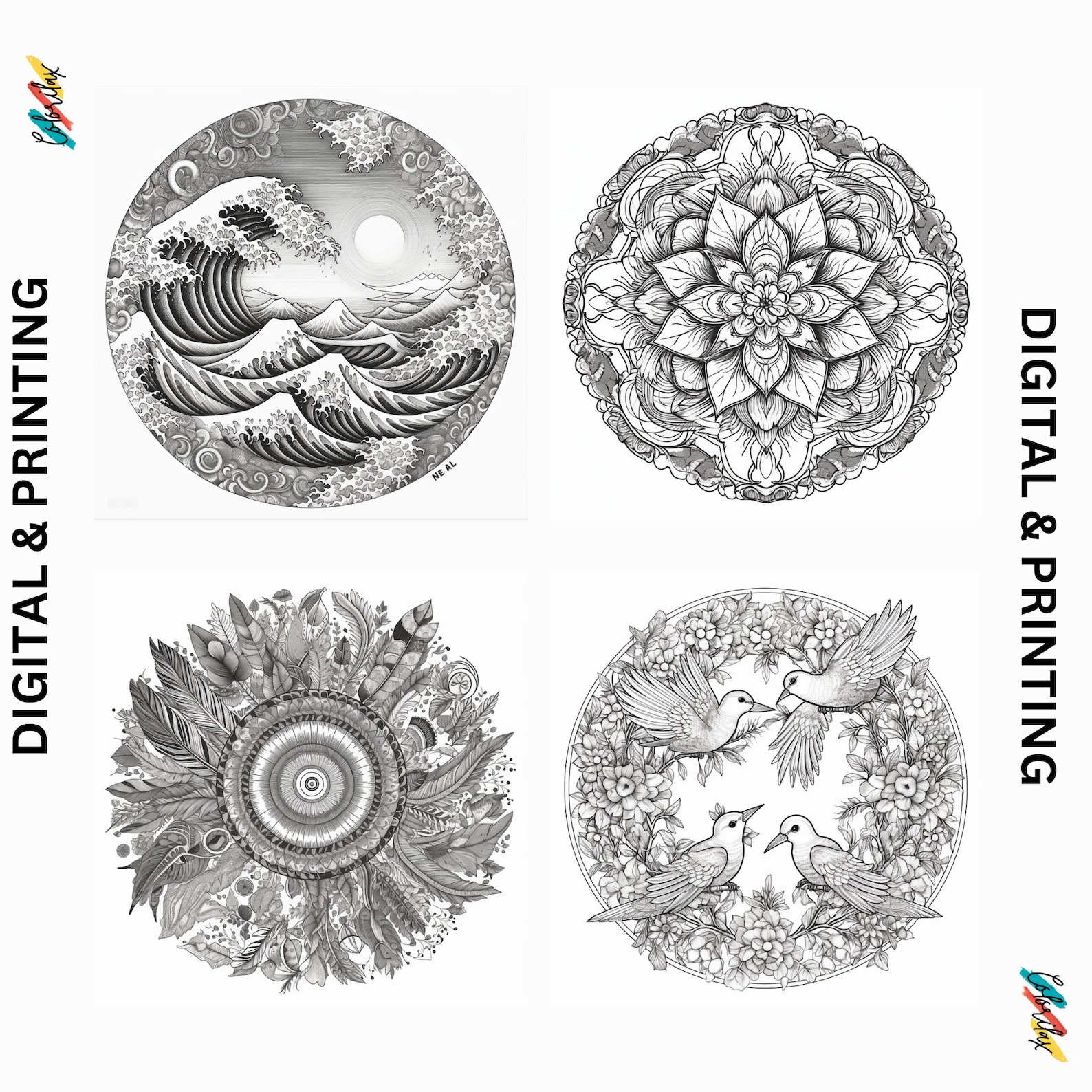 50 Mandala of Balance Coloring Book | Coloring Sheets | Mandala ...