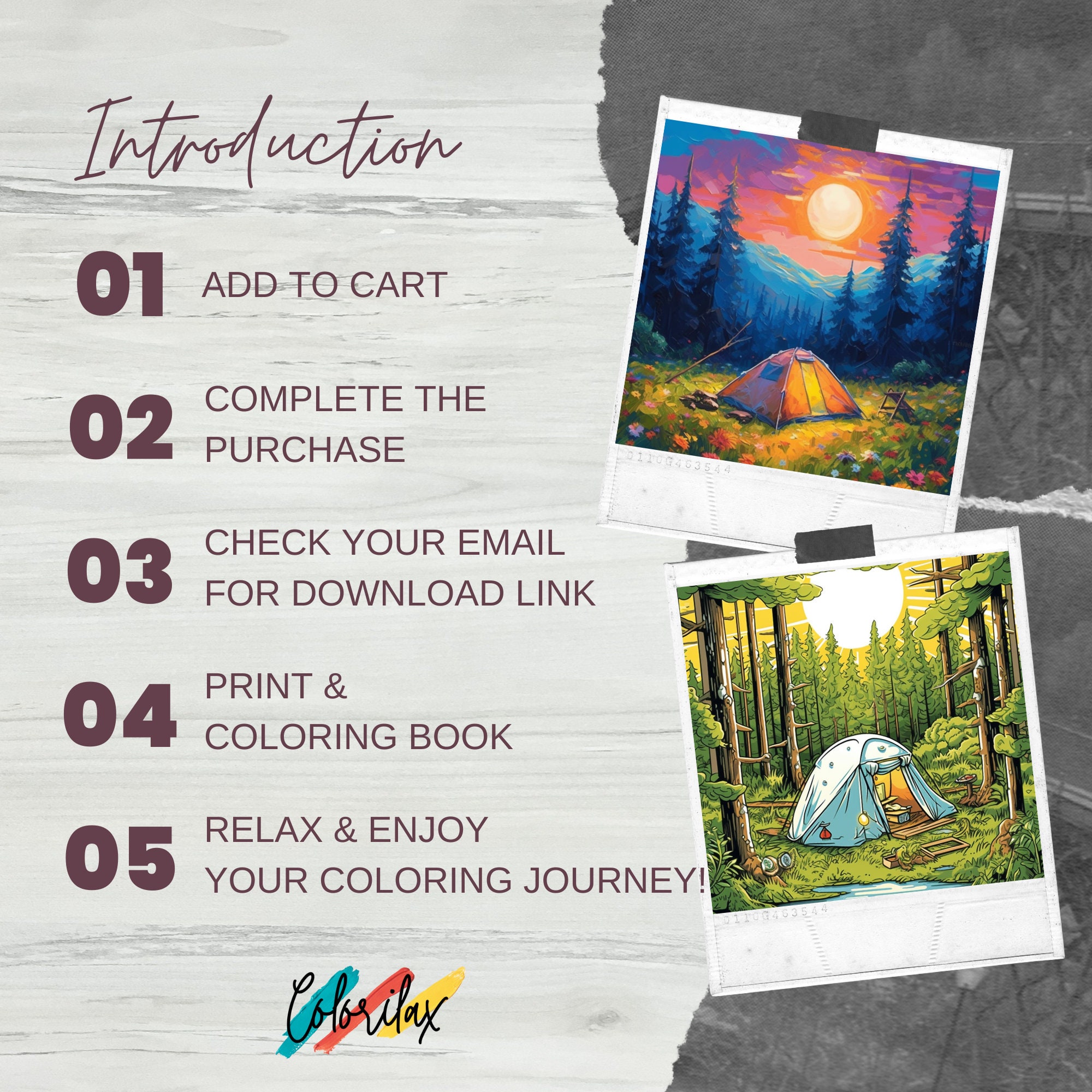 50 Summer Camping Coloring Page | Printable Pdf | Fairy House Adult ...