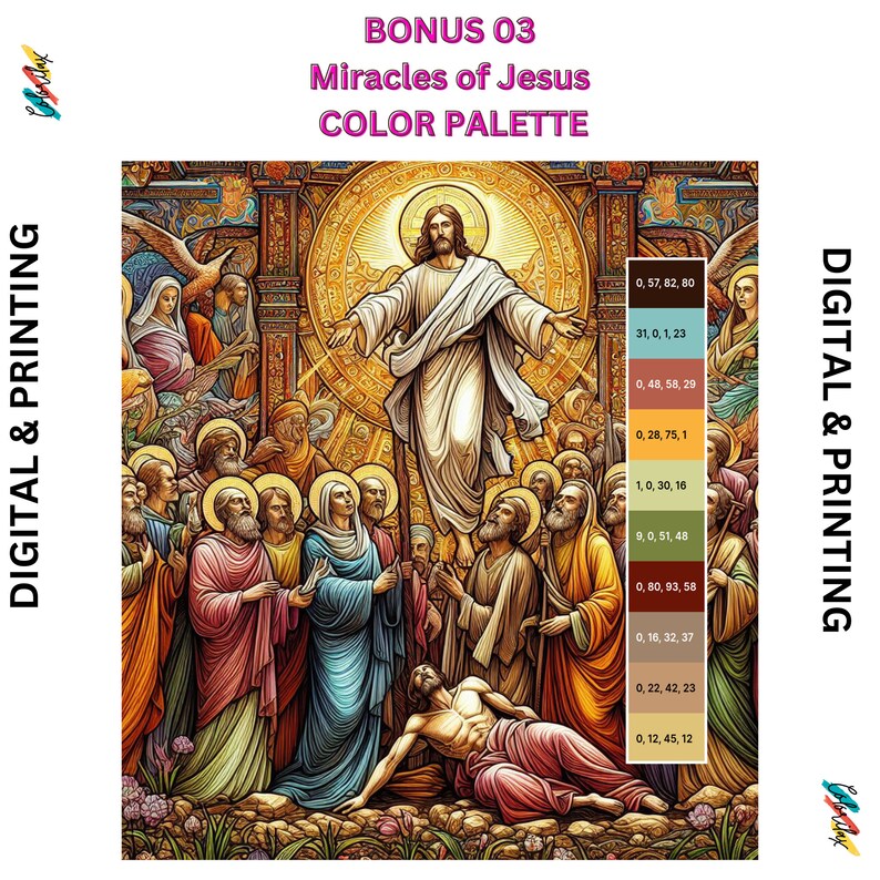 50 Miracles of Jesus Bible Coloring Book | Christian Bible Coloring ...