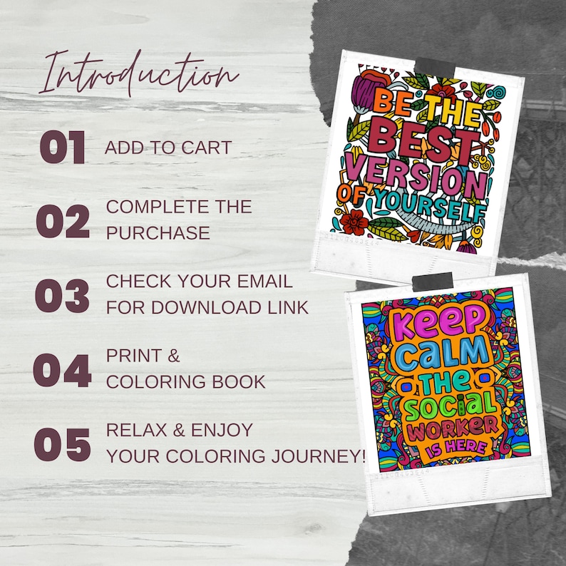 49 Motivational Floral Quote 2 Coloring Book for Adults and Children ...