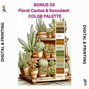 50 Floral Cactus & Succulent, Floral Cactus Coloring Book for Adults ...