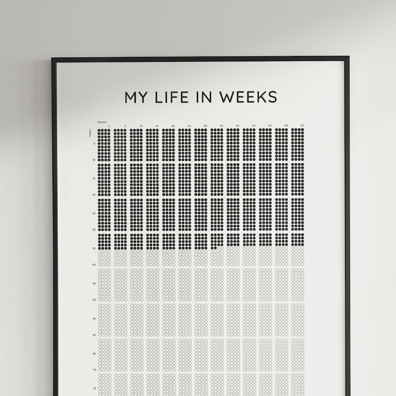 Life in Weeks Poster - Etsy