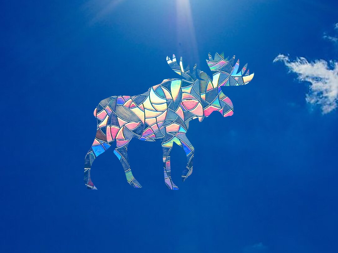 Moose Suncatcher Sticker Window Decal, Boho Sun Catcher Ornament ...