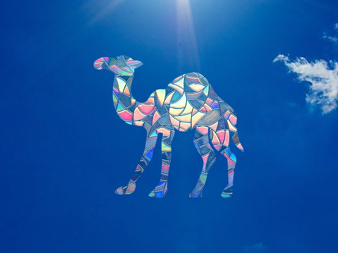 Camel Window Suncatcher Sticker Desert Animal Art Decor Ornament Gift ...