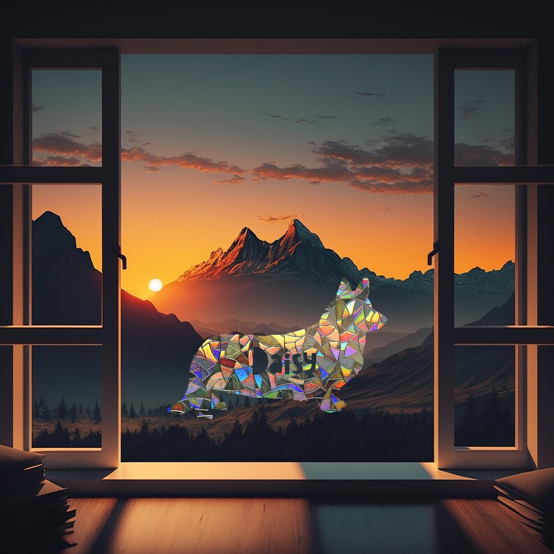 Personalized Corgi Sun Catcher Decal Custom Corgi Lover - Etsy