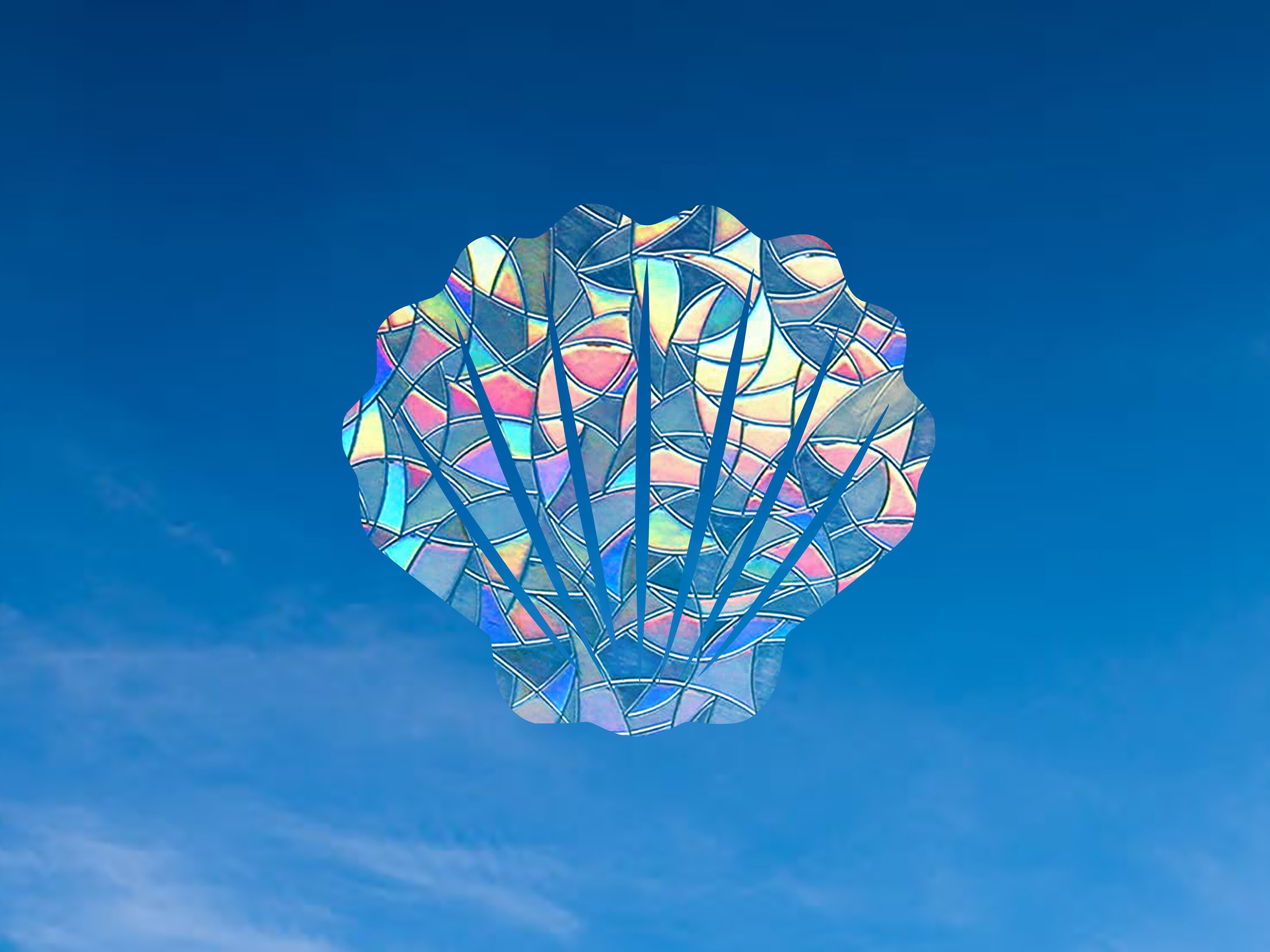 Seashell Suncatcher Sticker Window Decal Sea Shell Sun - Etsy