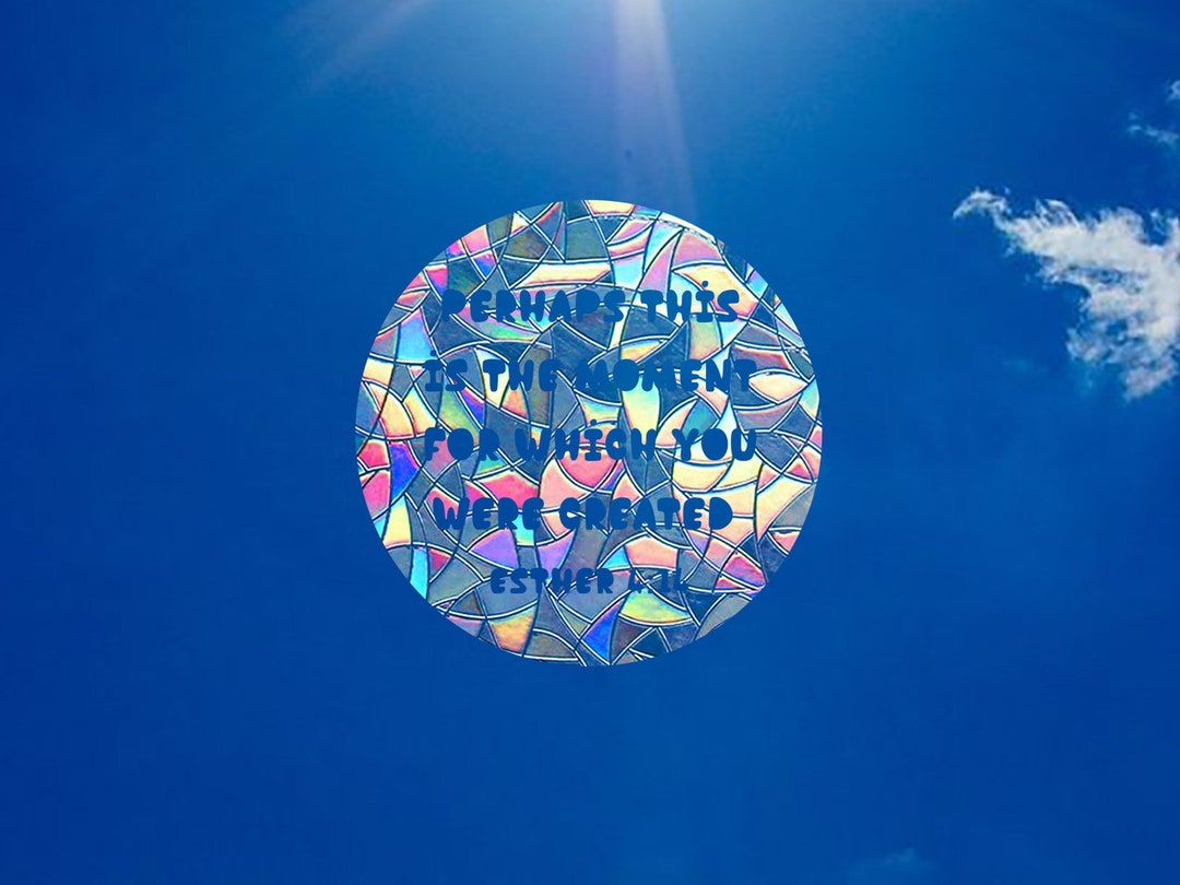 Esther 4:14 Suncatcher Sticker – Bible Verse Window Cling, Christian ...
