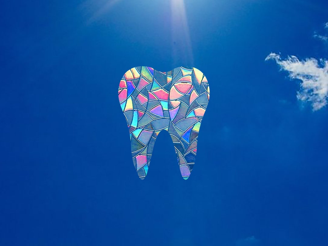 Tooth Suncatcher Sticker Window Decal | Teeth Artwork Wall Art Ornament ...