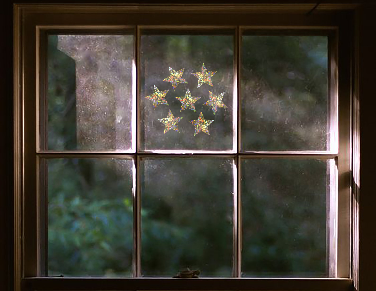 Star Suncatcher Stickers Window Clings Set of 7 Rainbow Maker Decals ...
