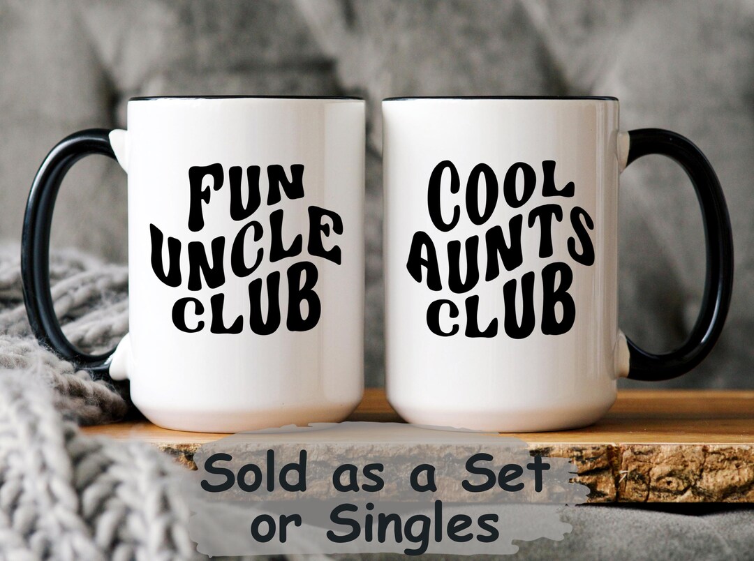 Cool Aunts Club Mug, Fun Uncle Club Mug, Pregnancy Announcement Uncle ...