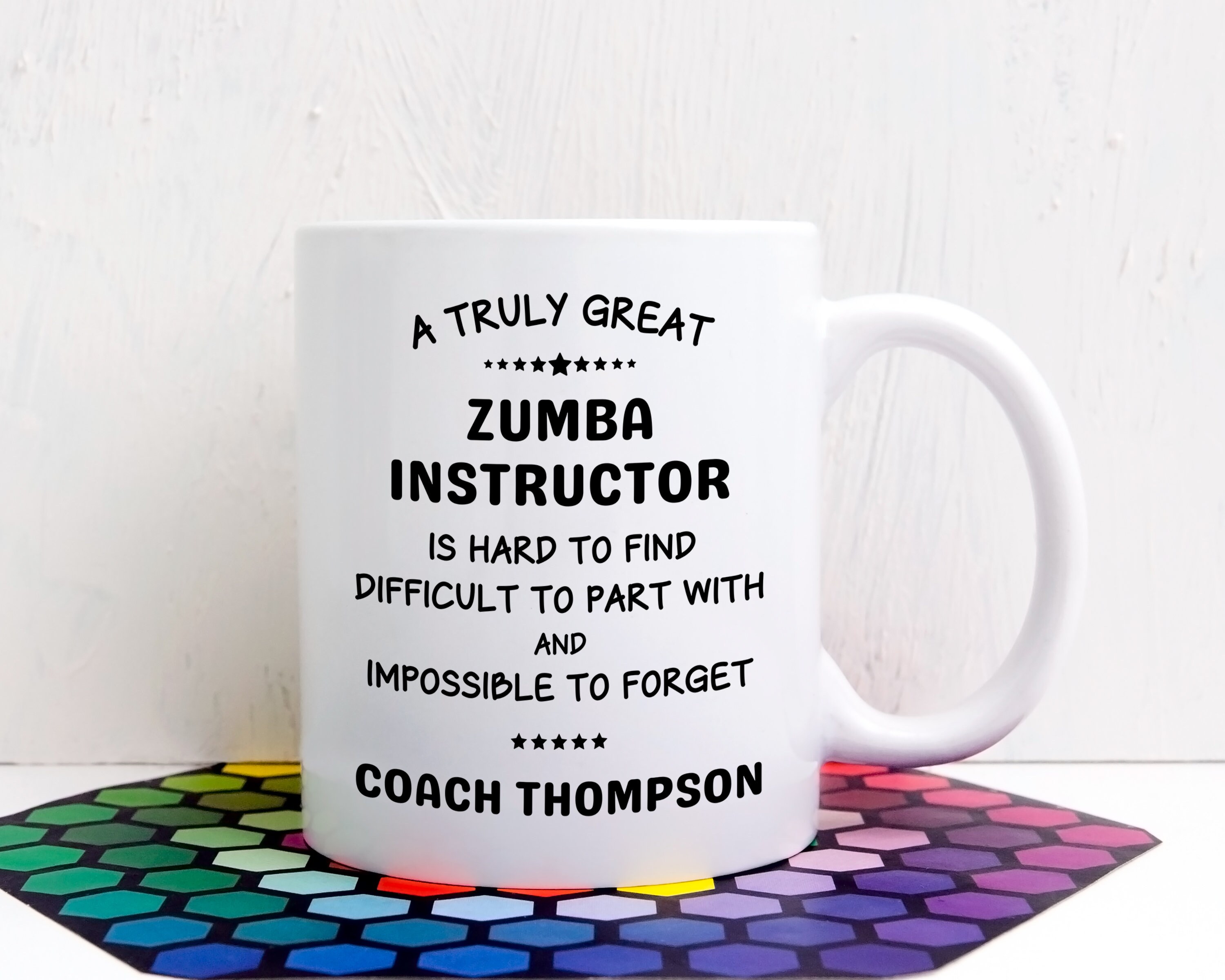 Zumba Instructor Mug, Customized Zumba Instructor Gift, Retirement Gift ...