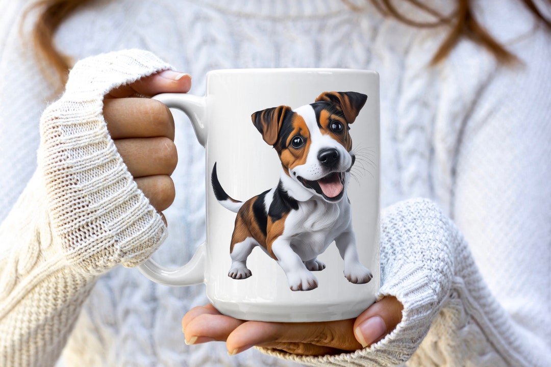 Dog Lovers, Jack Russel Terrier Puppy Ceramic Mug, Coffee Lovers, Dog ...