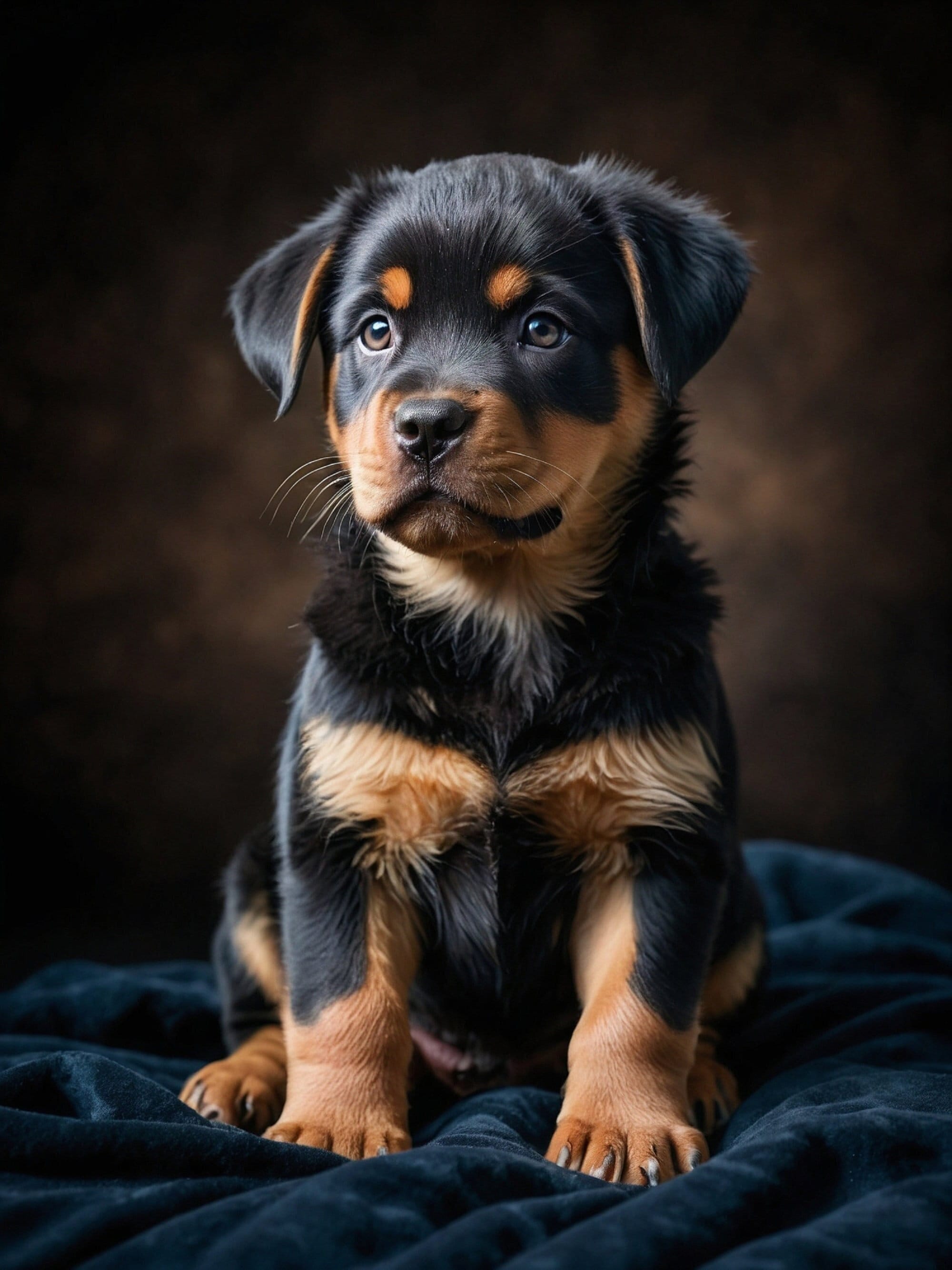 Realistic Rottweiler Puppy Portrait Painting, Birthday Gift, Dog Dad ...