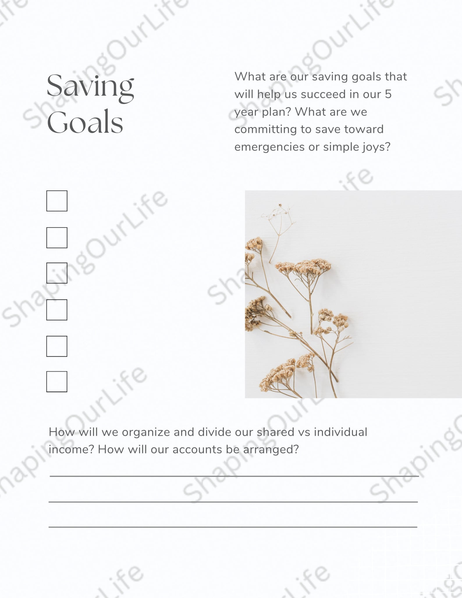 Weekly Check-in - Couple's Meeting Workbook Printable - Etsy