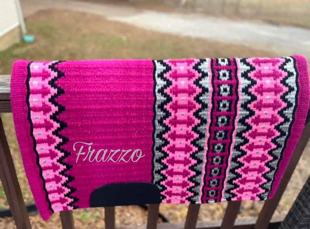 Pink Western Show Pad, Highly Durable Tightly Woven Pad, Handloomed ...