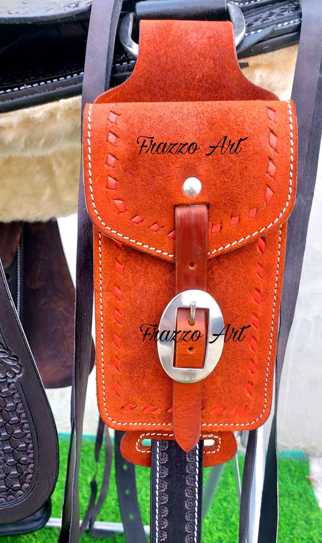 Leather Western Saddle Phone Holder: Horse Tack Gift - Etsy
