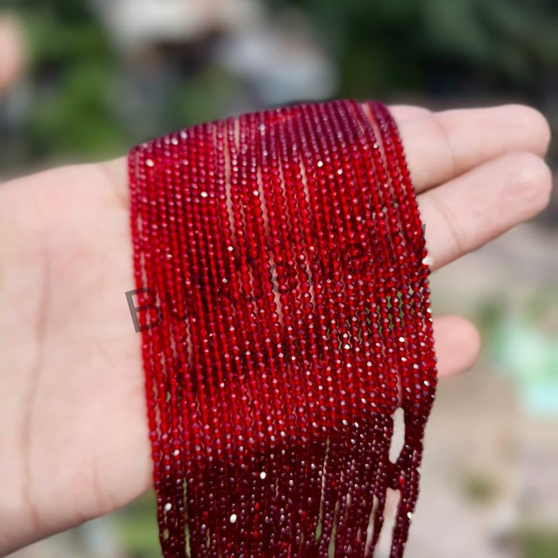 Faceted Ruby Beaded Necklace: Roundel Shape, AAA Quality Natural Ruby ...