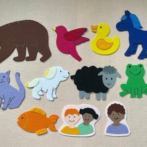 Felt Story Board Set: Brown Bear, Animals & Colors - Etsy