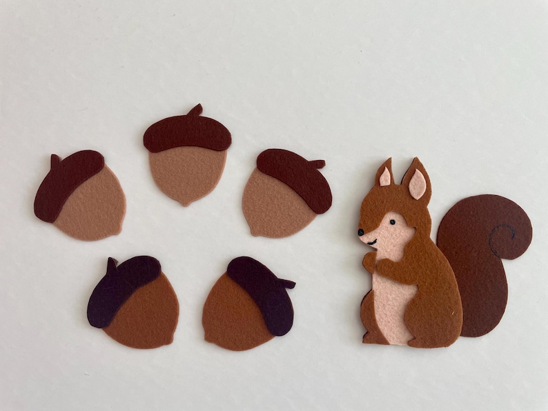 Five Little Acorns - Felt Story, Flannel Board, Storytime, Circle Time ...