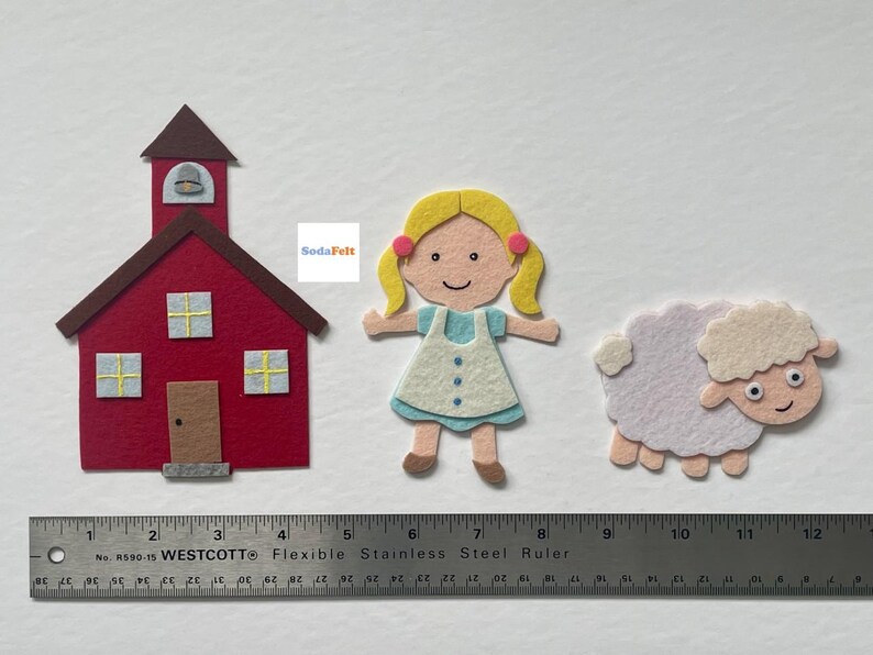 Mary Had a Little Lamb - Felt Story, Flannel Board, Storytime, Circle ...