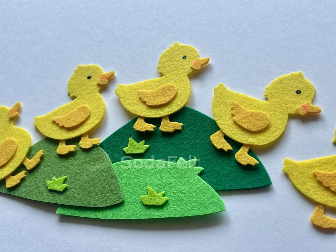 Five Little Ducks: Felt Story, Flannel Board, Storytime, Circle Time ...