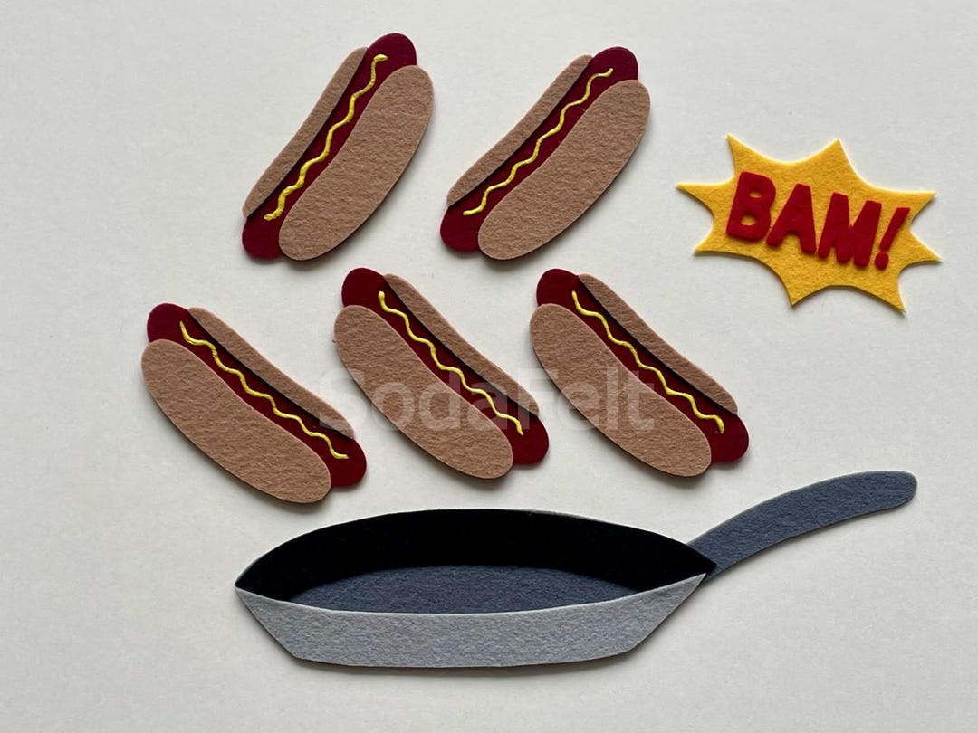 Felt Hot Dogs Story: Flannel Board Set for Preschool - Etsy
