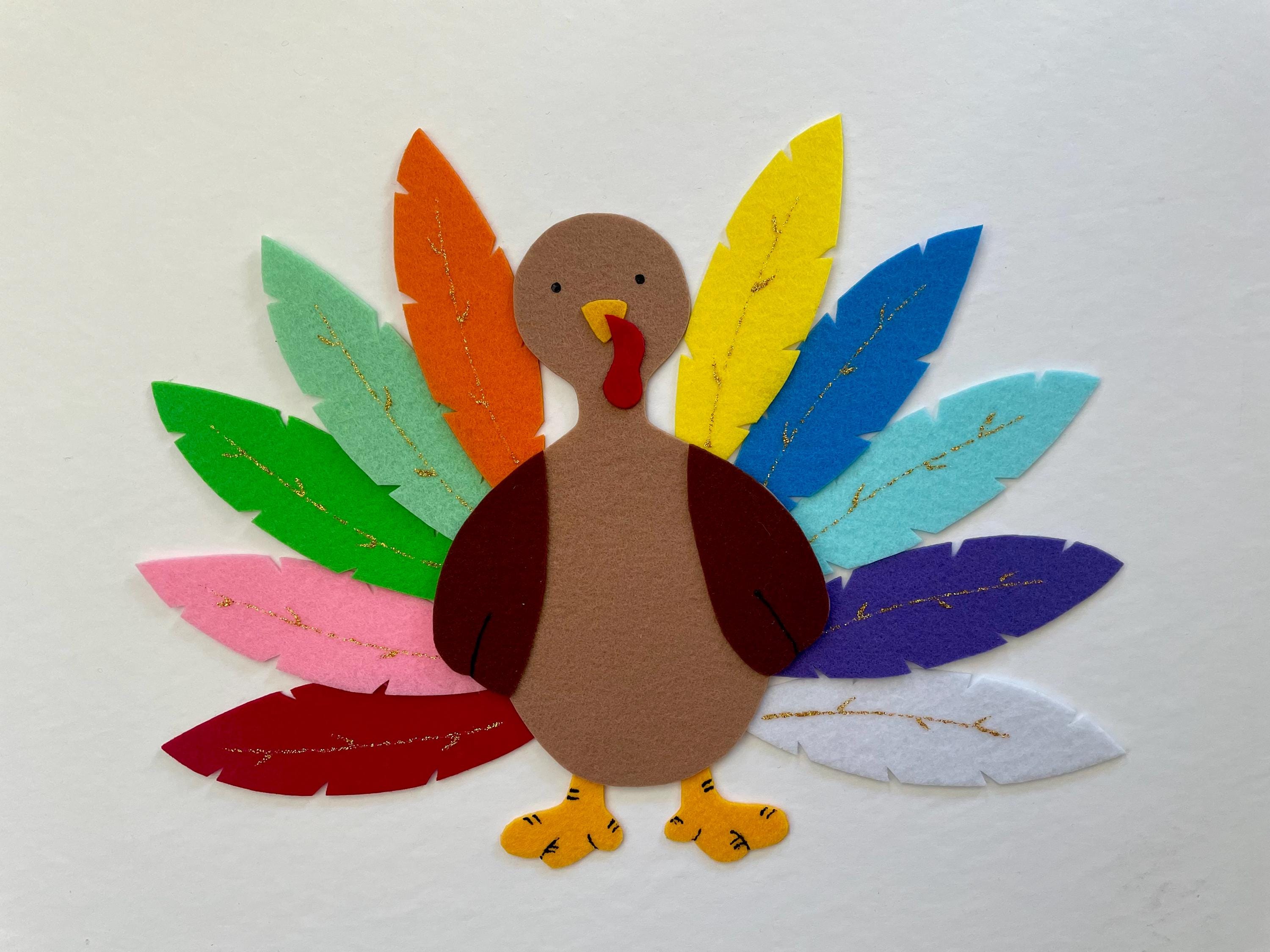 Turkey Wore a Red Feather Felt Story, Flannel Board, Storytime, Circle ...