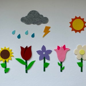 Five Little Flowers - Felt Story, Flannel Board, Storytime, Circle Time ...