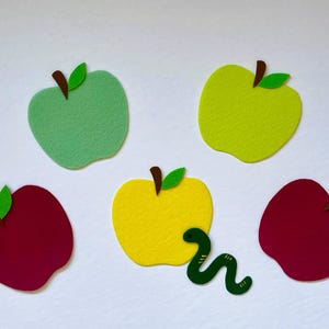 Five Little Apples + A Little Worm Hide-and-seek Game - Felt Story ...