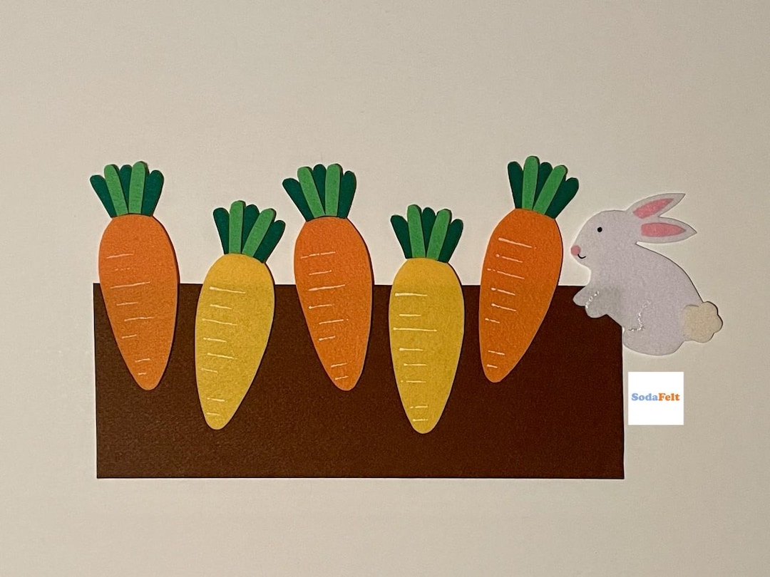 Five Little Carrots - Felt Story, Flannel Board, Storytime, Circle Time ...