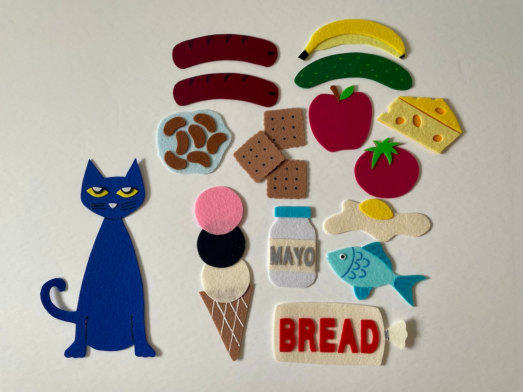 Pete the Cat: Pete's Big Lunch - Felt Story, Flannel Board, Storytime ...