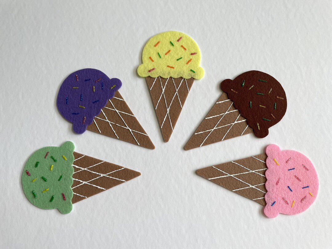 Felt Ice Cream Cones: Flannel Board Story Set - Etsy