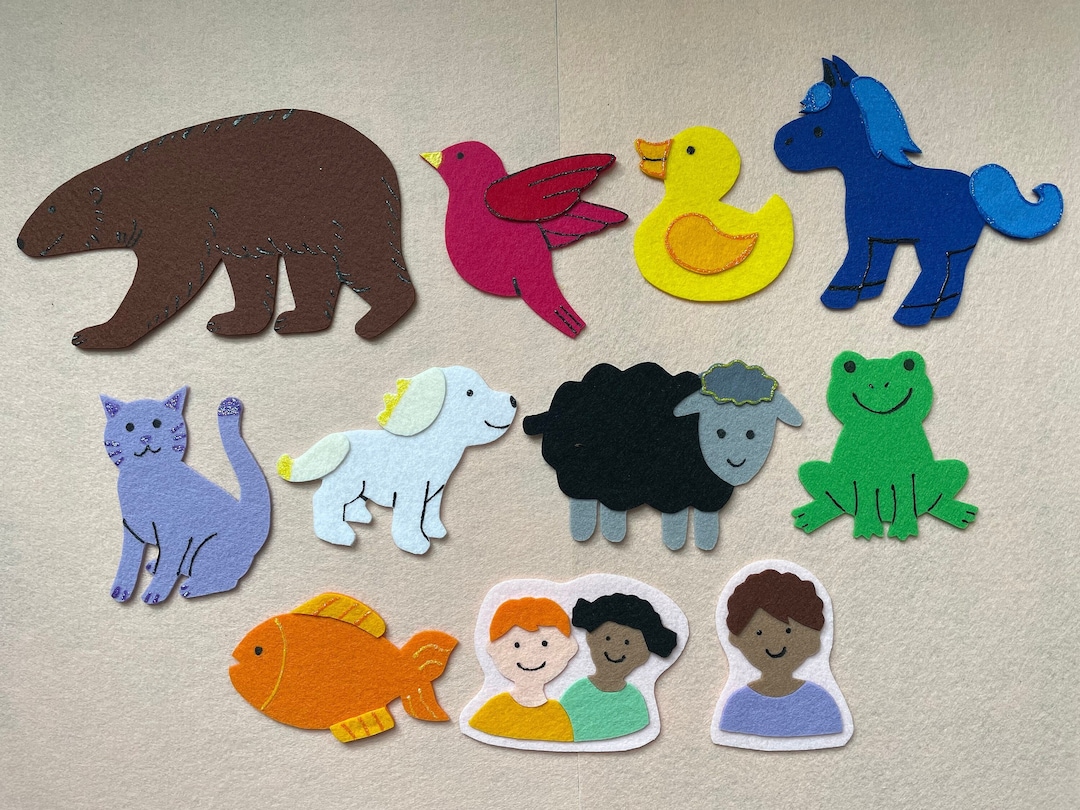 Felt Story Board Set: Brown Bear, Animals & Colors - Etsy