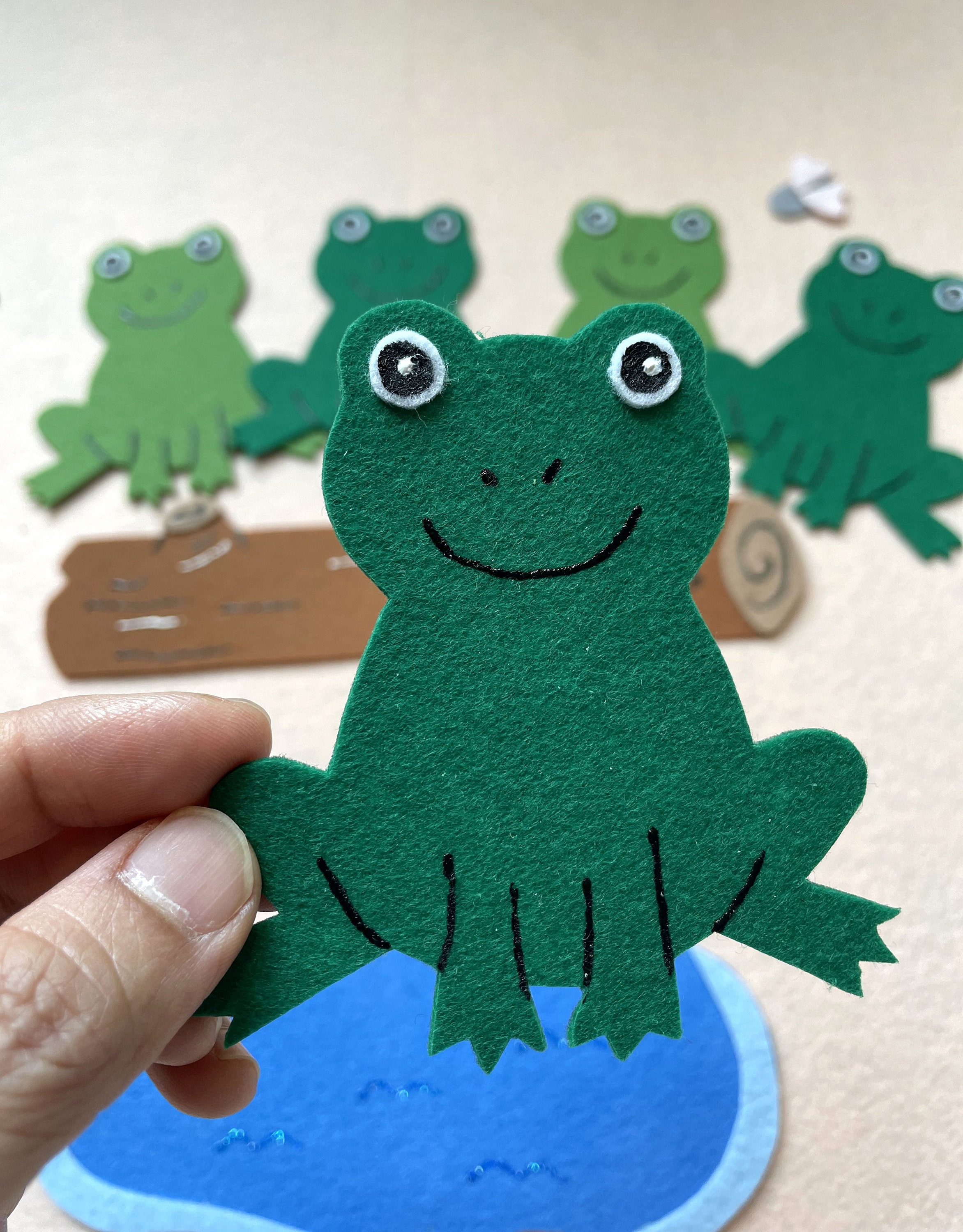 Five Speckled Frogs Felt Story Set: Flannel Board, Story Time - Etsy