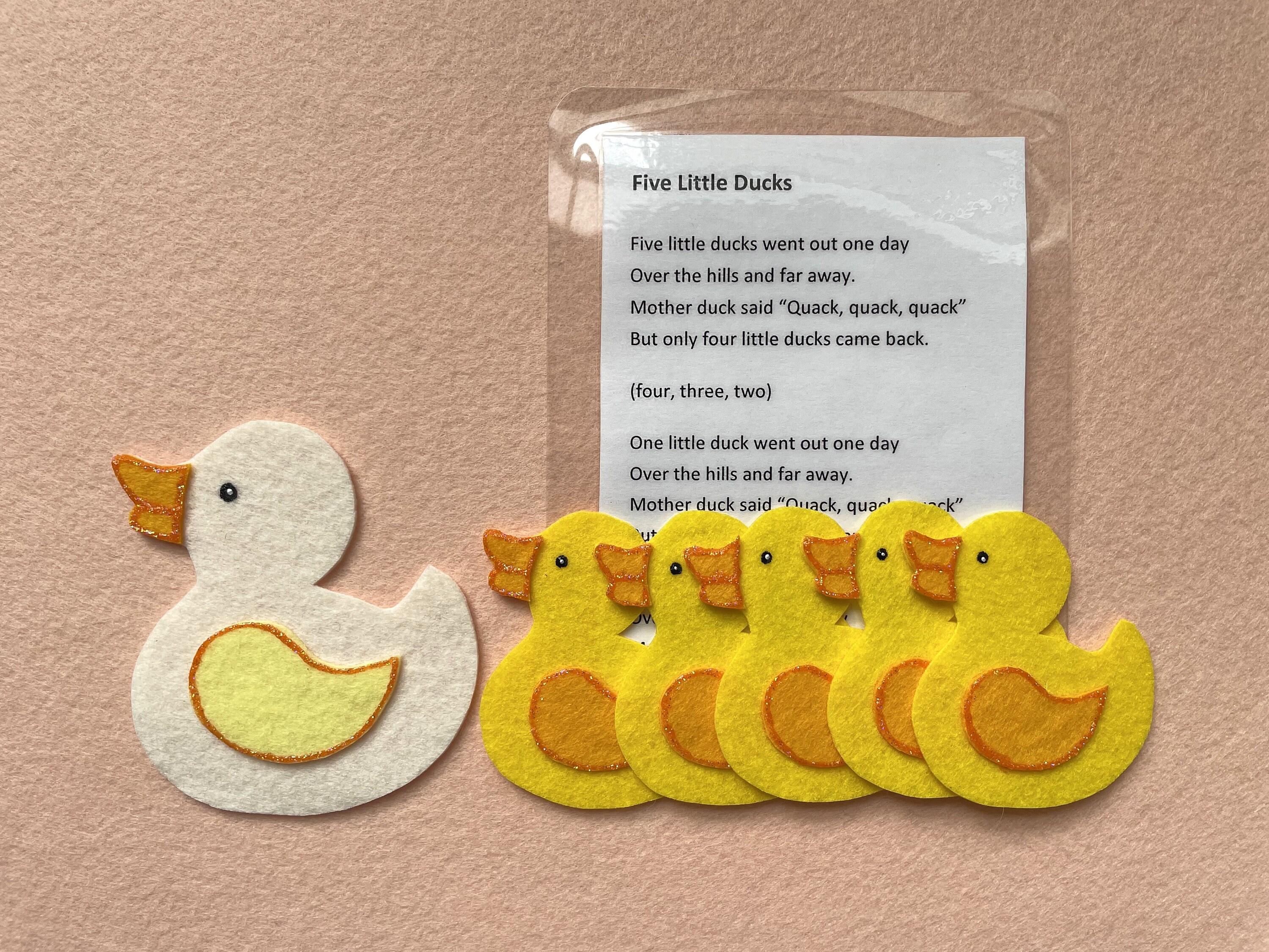 Five Little Ducks: Felt Story, Flannel Board, Storytime, Circle Time ...
