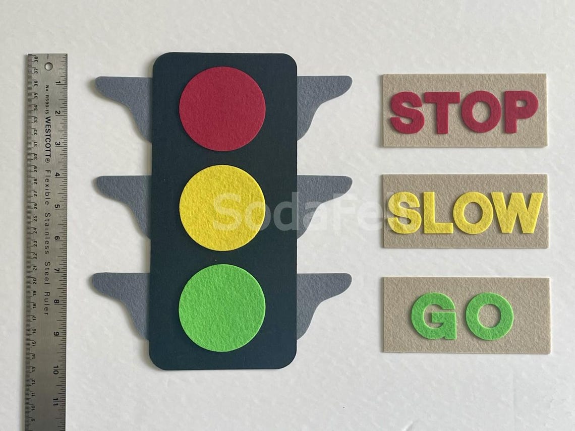 Traffic Light Felt Story: Flannel Board Set for Early Learning - Etsy