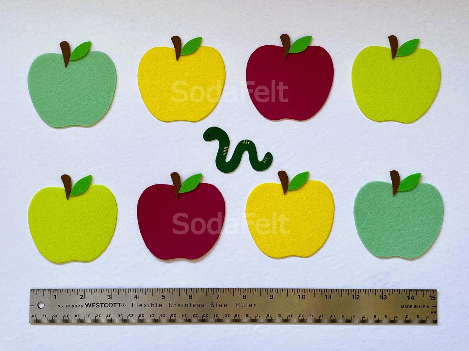 Five Little Apples + A Little Worm Hide-and-seek Game: Flannel Board ...